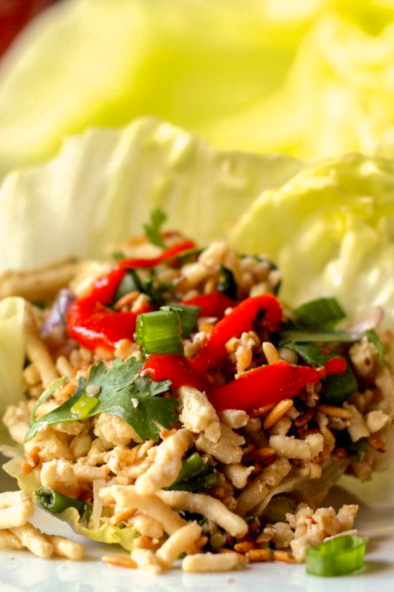Thai Chicken Larb Lettuce Wraps (Easy Laab Gai)