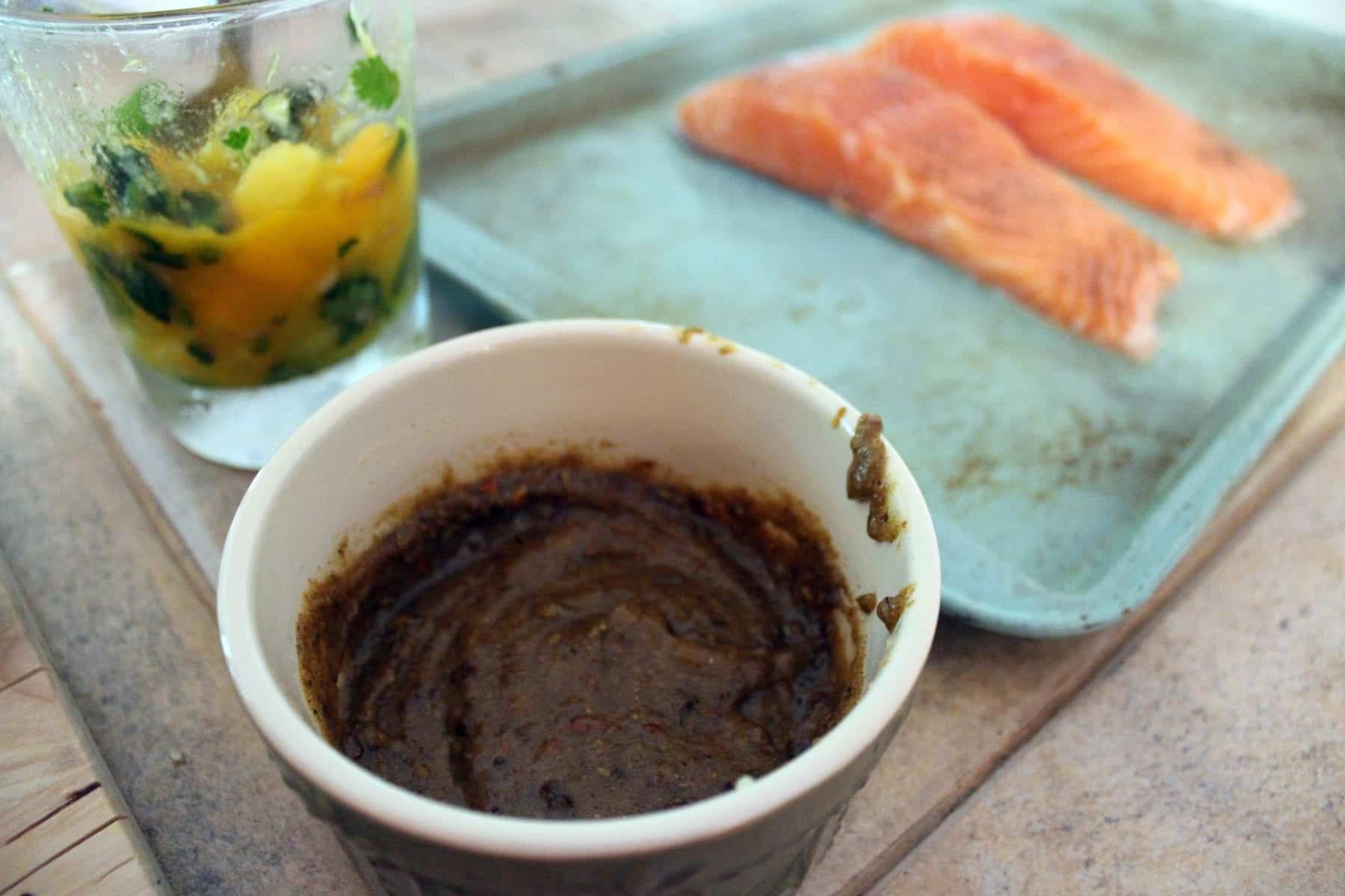 Whole 30 Jerk Salmon with Mango Salsa - Blackberry Babe
