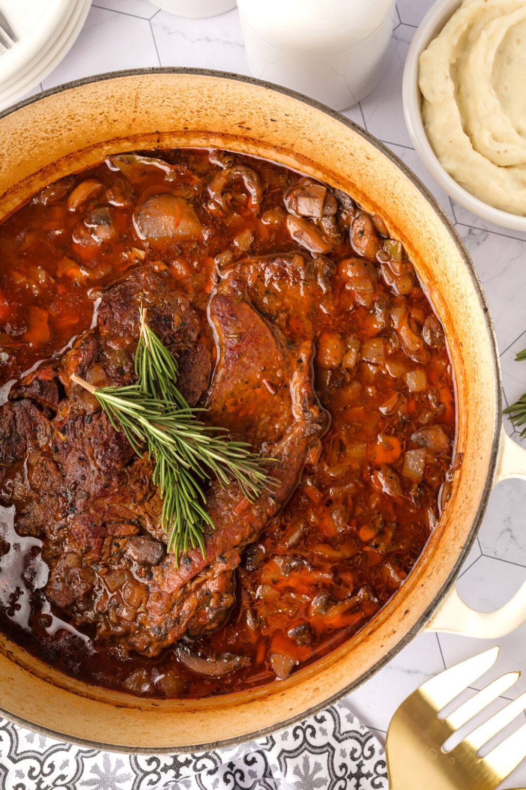 Red Wine Pot Roast with Mushrooms (Oven or Crockpot)