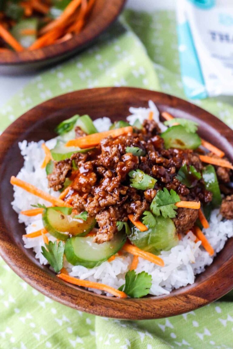 15 Minute Pork Banh Mi Bowl (Vietnamese- Inspired)