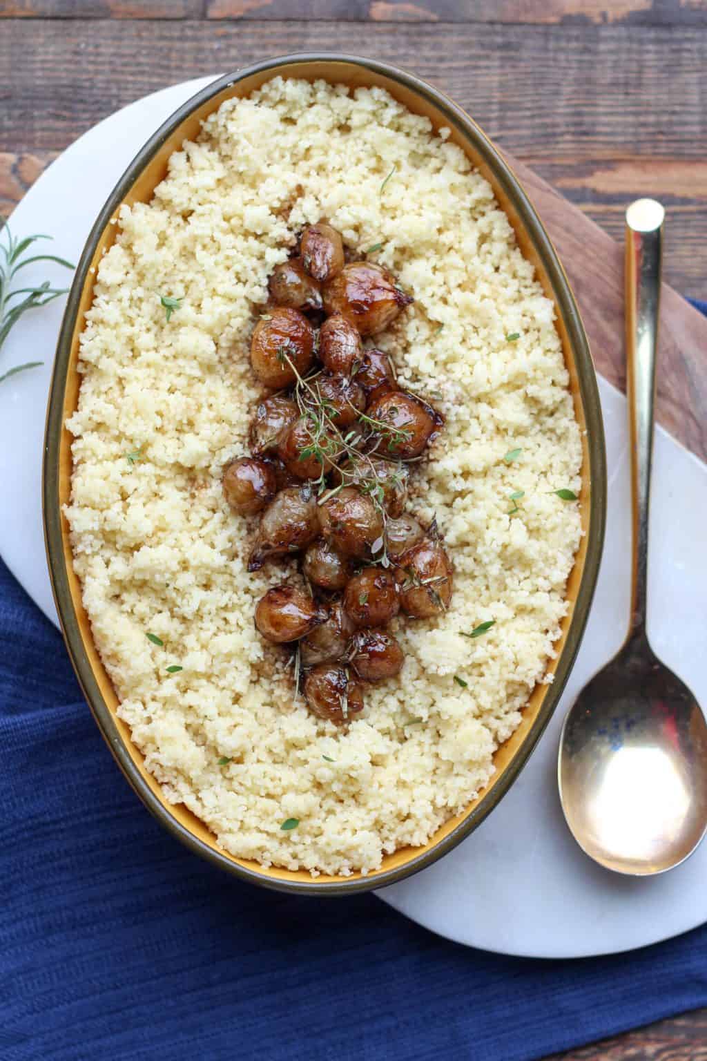 Caramelized Pearl Onion Couscous Recipe - Side Dish Recipe