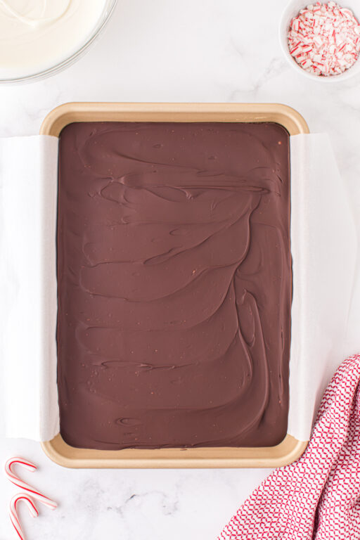 Candy Cane Peppermint Chocolate Bark - Christmas Candy Recipe