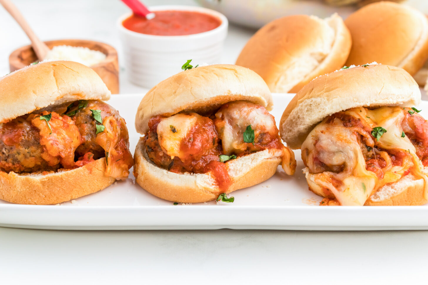 Cheesy Italian Meatball Sliders with Garlic Butter - Appetizer Recipe
