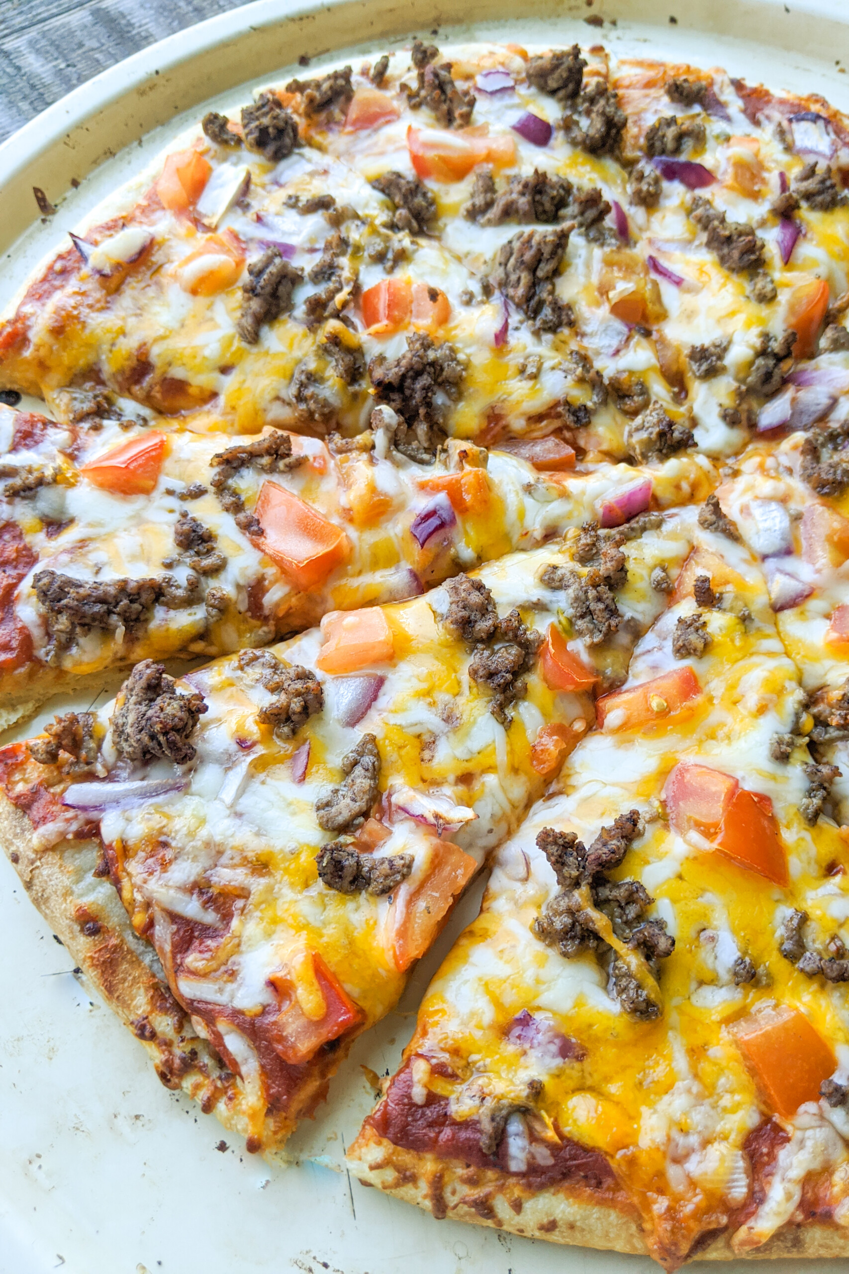 Easy Cheeseburger Pizza - Recipe by Blackberry Babe
