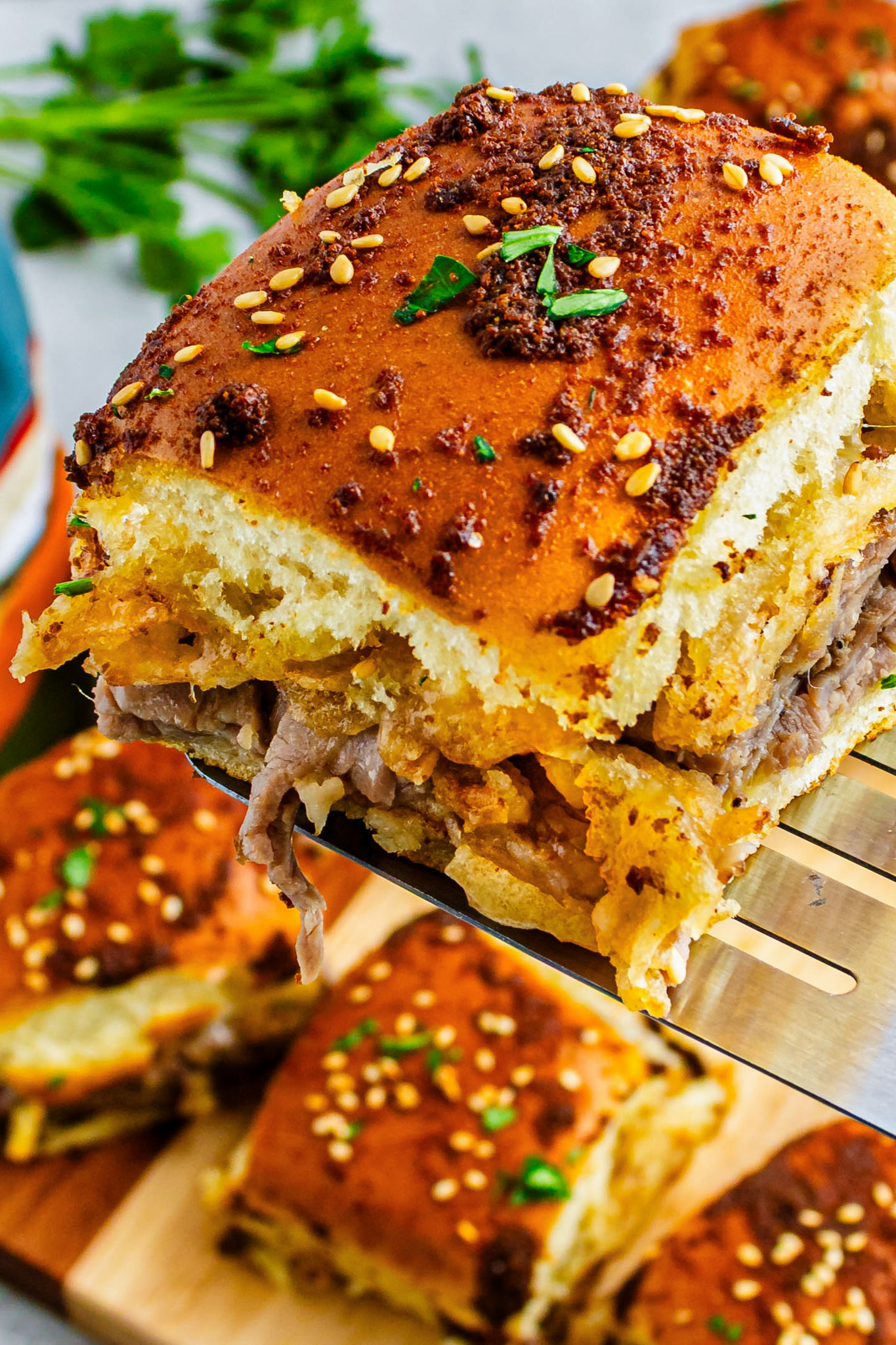 French Onion Roast Beef Sliders - Recipe by Blackberry Babe