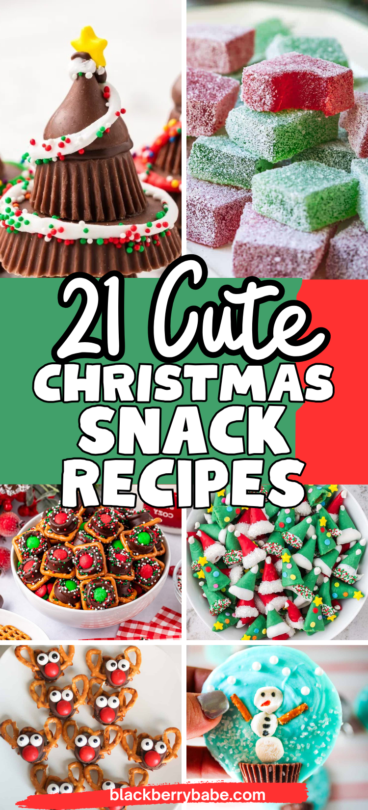 21 Adorable Christmas Snacks for Parties - Recipe by Blackberry Babe
